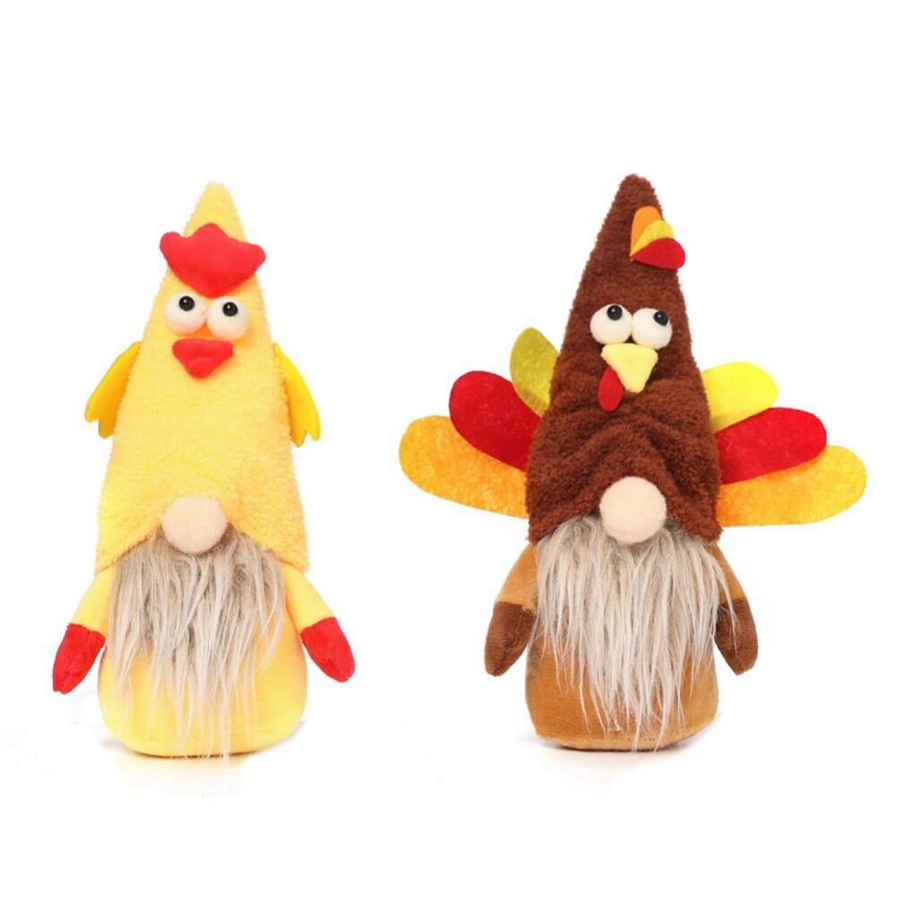 Thanksgiving Day Yellow/Brown Faceless Doll Turkey Rudolph Gnome Doll ...