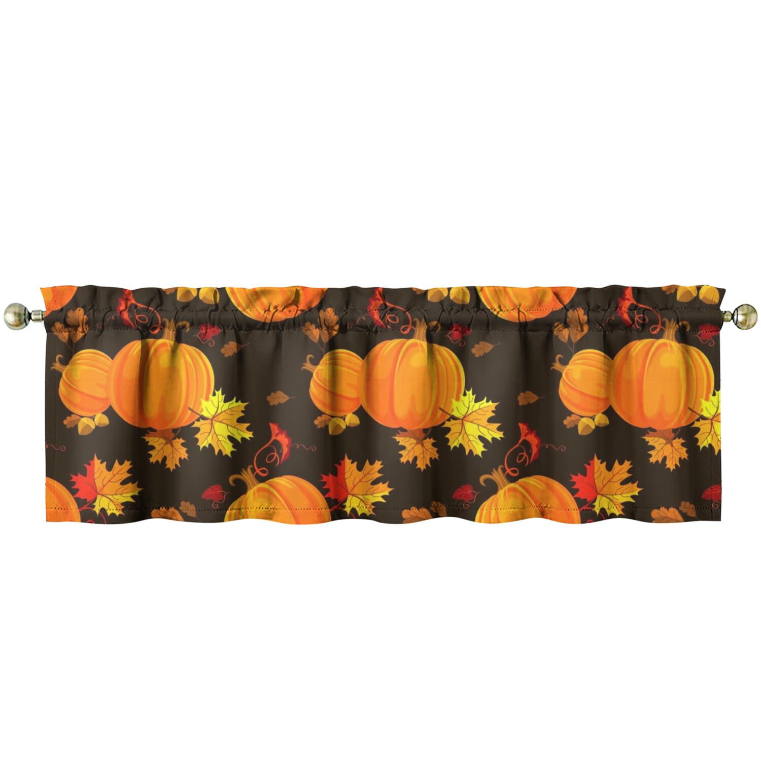 Thanksgiving Decor Valance Curtain - Rustic Fall Style with Harvest ...