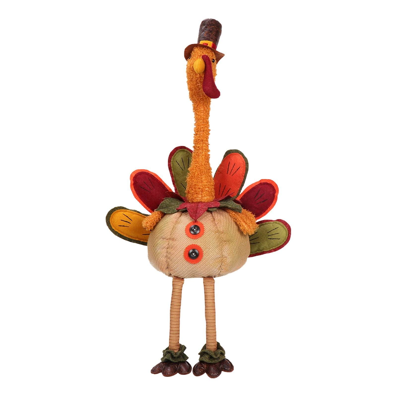 Thanksgiving Decoration 31.5" x 18.5" Plush Turkey with Stretchable ...