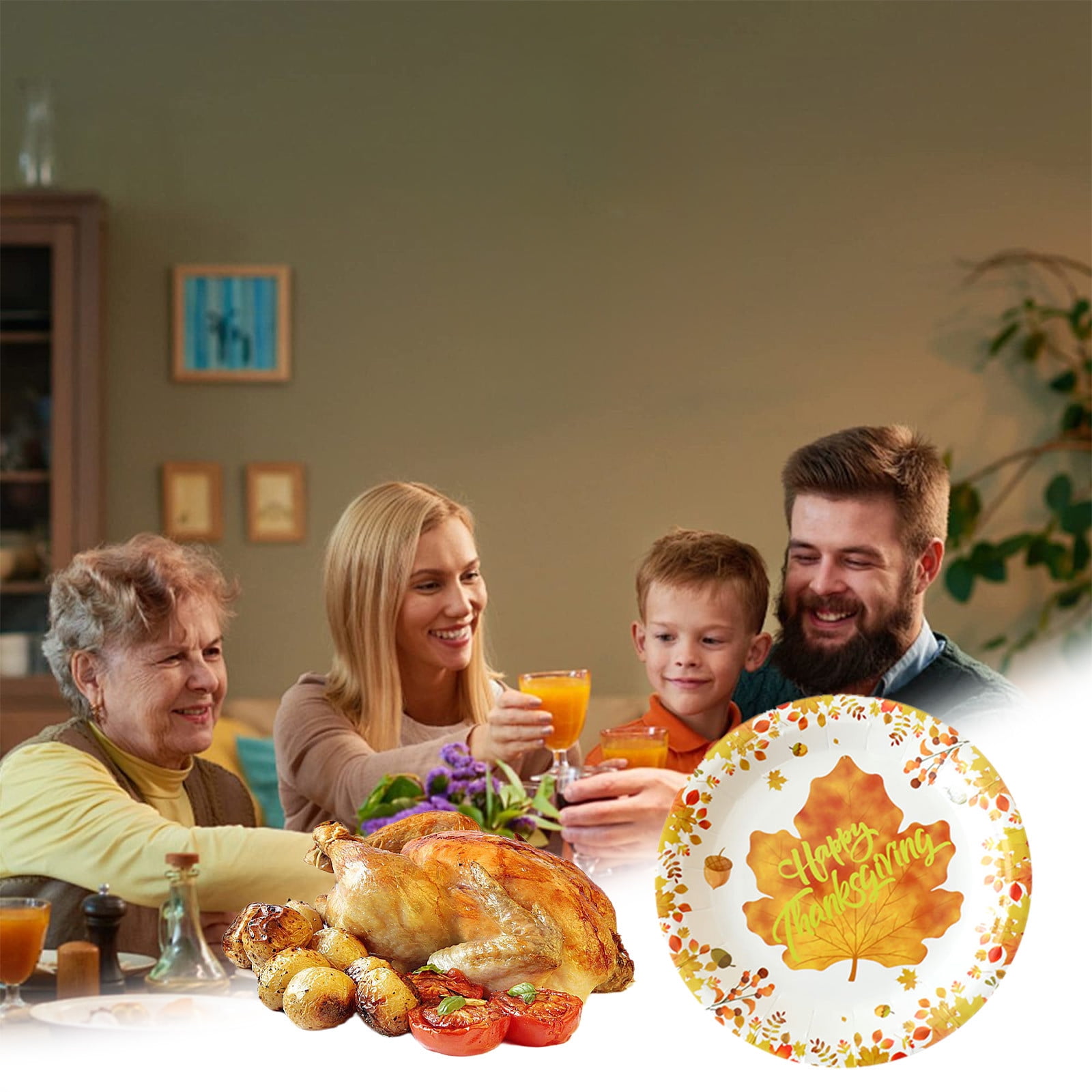 Thanksgiving Decorations 10 Packs Thanksgiving Fall 7 Inch Turkey Maple ...