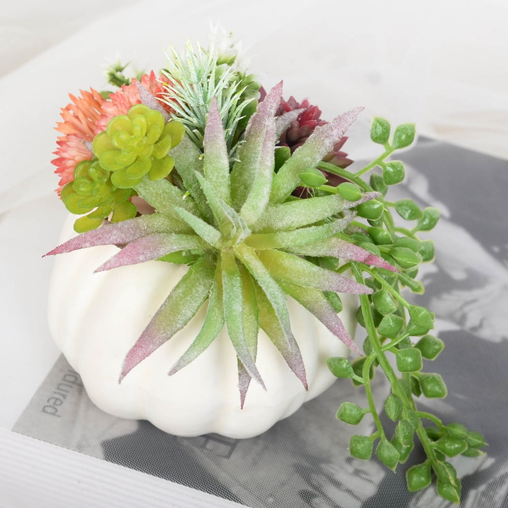 Thanksgiving Decorations, Artificial White Pumpkin and Plastic ...