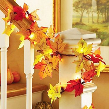 "Coolmade Faux Leaves Decorative Fall Maple Leaf Artificial Autumn ...