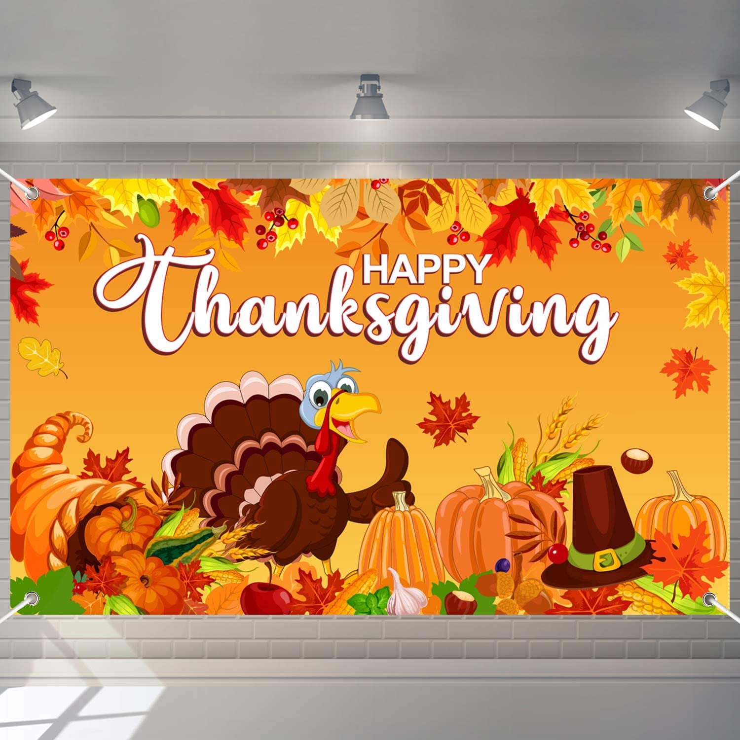 Thanksgiving Decorations Happy Thanksgiving Banner Backdrop Fall ...