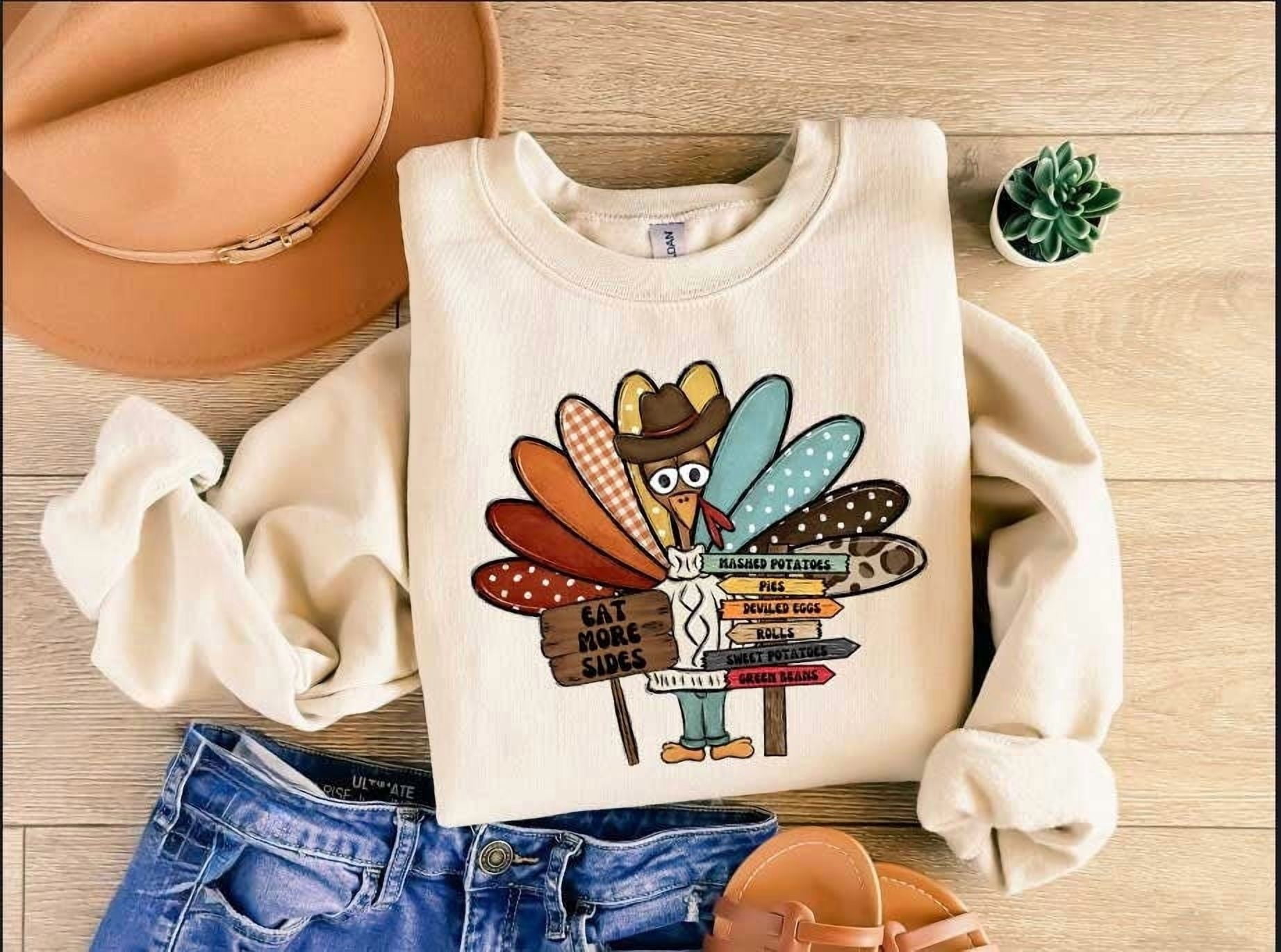 Thanksgiving Dinner Sweater, Funny Cute Turkey Face, Cute shirt, Turkey ...