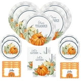 Thanksgiving Disposable Dinnerware Set for Your Holiday Party - Large ...