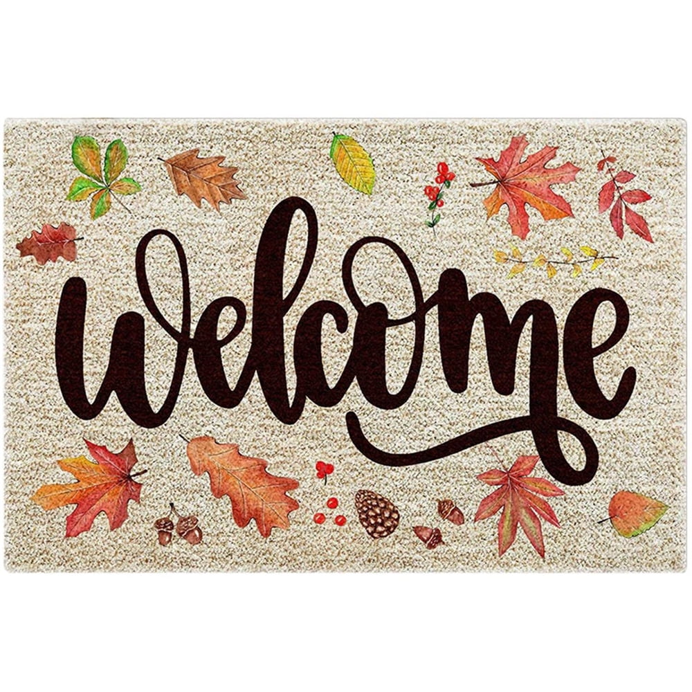 Thanksgiving Doormat Blanket，Halloween Doormat Holiday Pumpkin Dwarf Blanket Doormat, Welcome ...