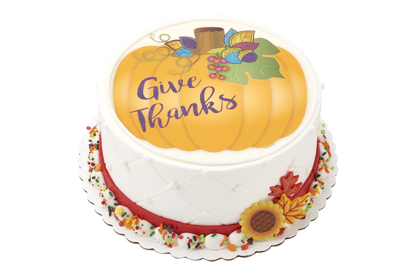 Thanksgiving Double Layer 8 Inch Round Cake - Walmart.com