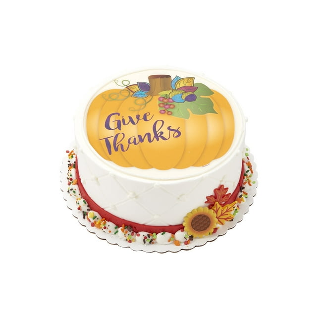 Thanksgiving Double Layer 8 Inch Round Cake - Walmart.com