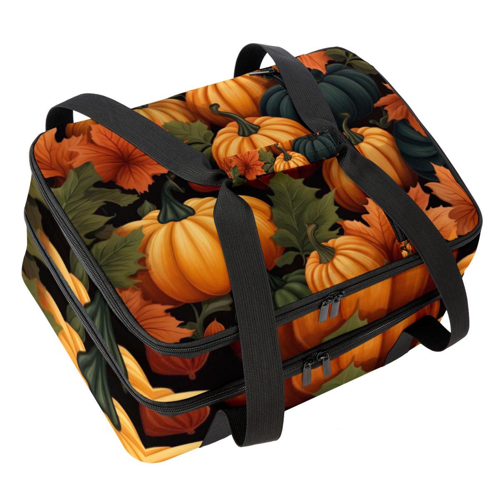 Thanksgiving Double Layered Insulated Lunch Bag with Two Compartments ...
