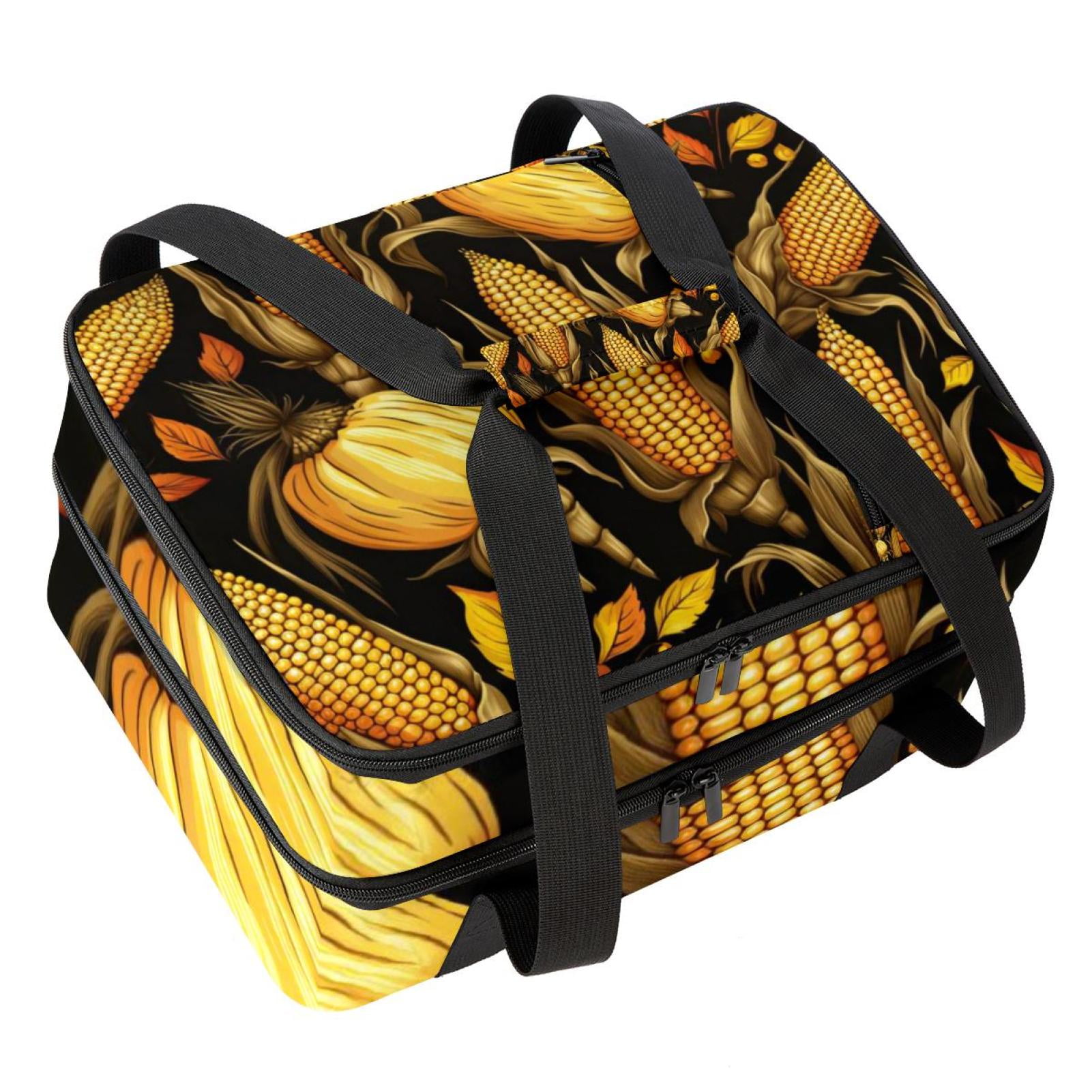 Thanksgiving Double Layered Insulated Lunch Bag with Two Compartments ...