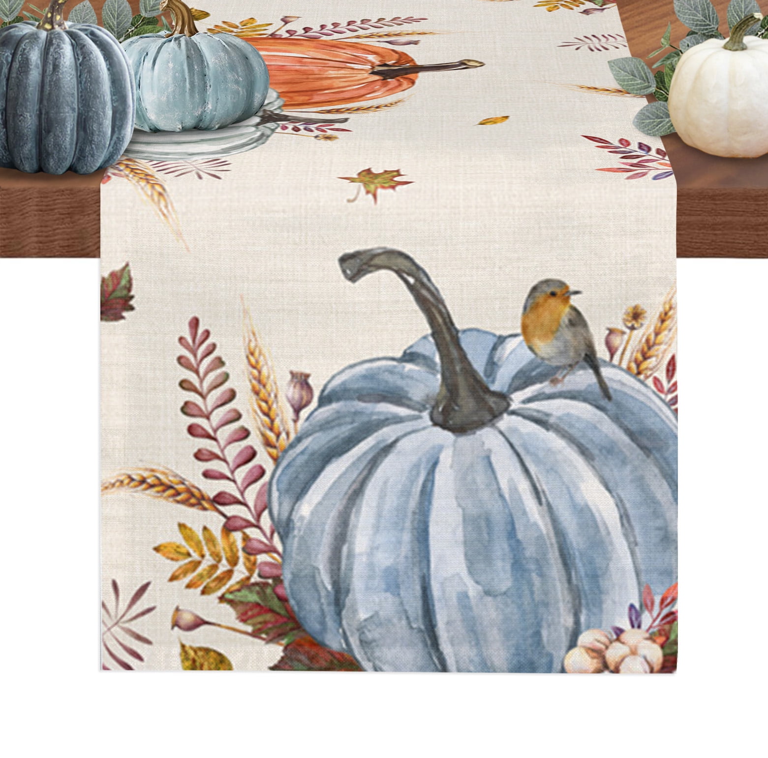 Thanksgiving Eucalyptus Pumpkin Pumpkin Wedding ration Runner Table ...