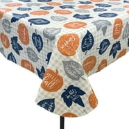 Serafina Home Autumn Thanksgiving Fall Trucks Vinyl Flannel Backed ...