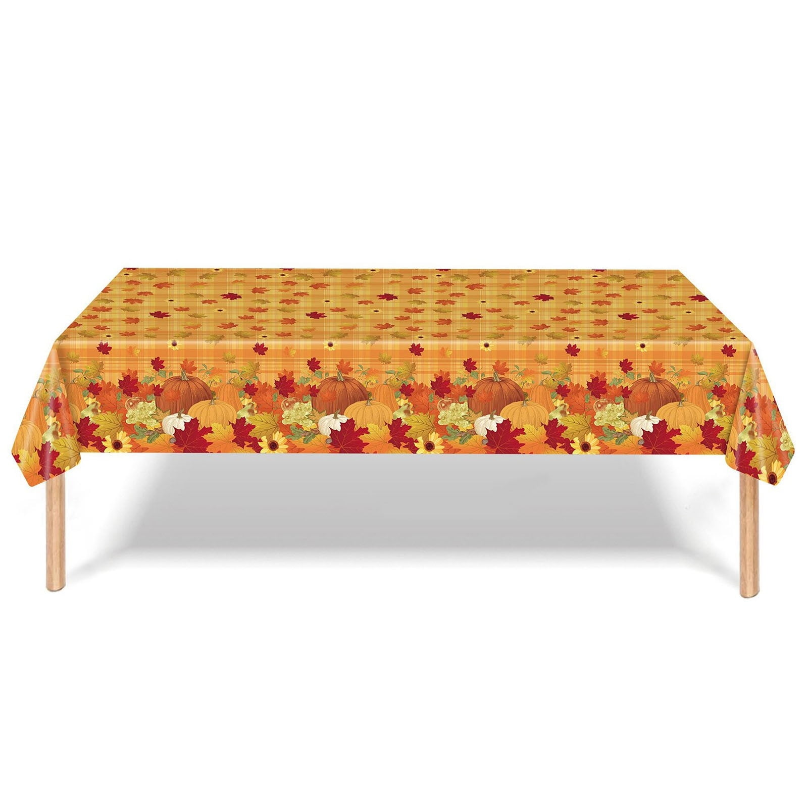 Thanksgiving Fall Leaf Tablecloth Disposable Tablecloth Waterproof ...