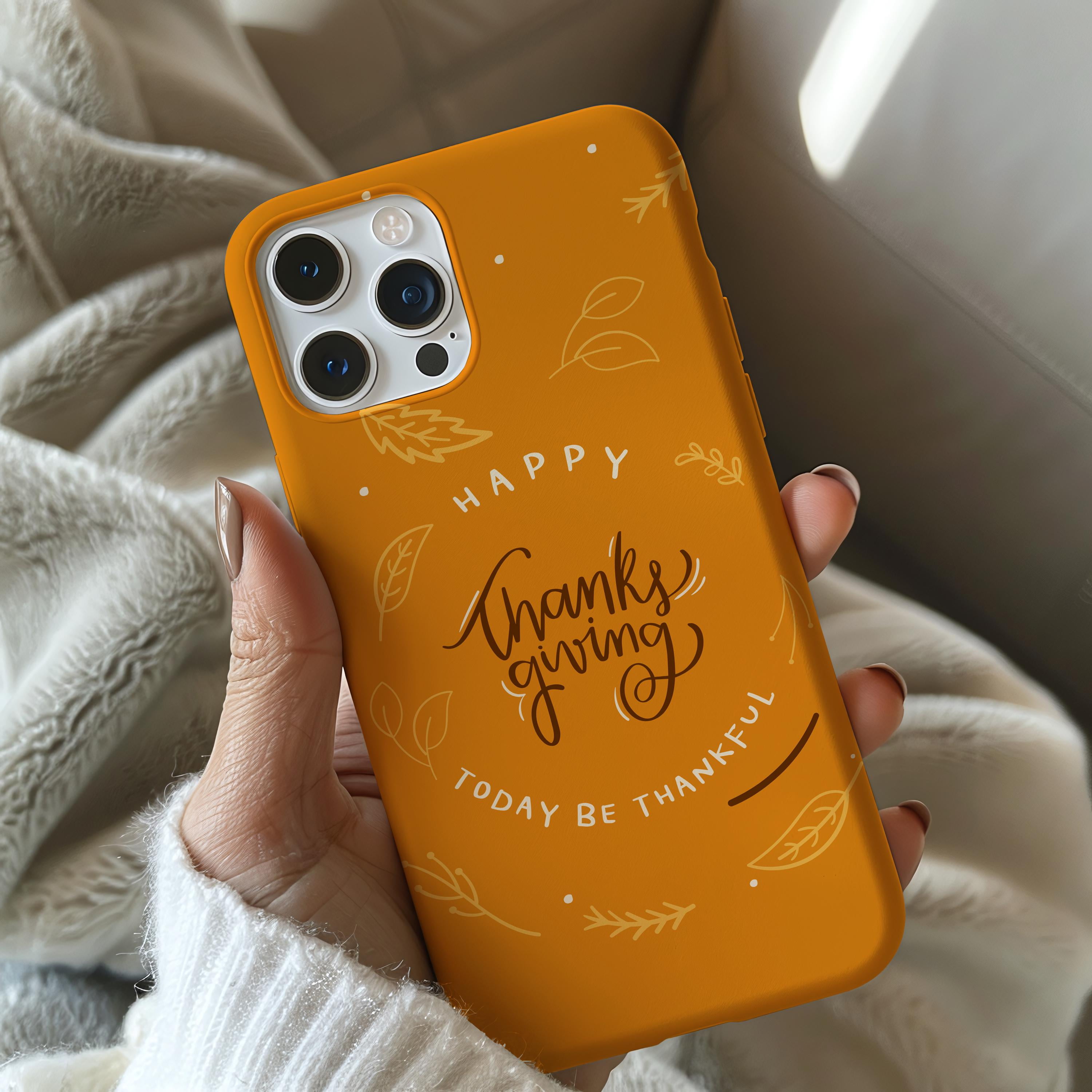 Thanksgiving Fall Phone Case with iPhone 17 to 11 Pro Max, Autumn ...