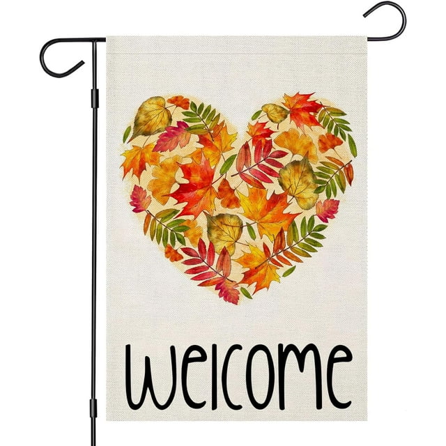 Thanksgiving Fall Welcome Garden Flags 12x18 Inch Vertical Double Sided ...