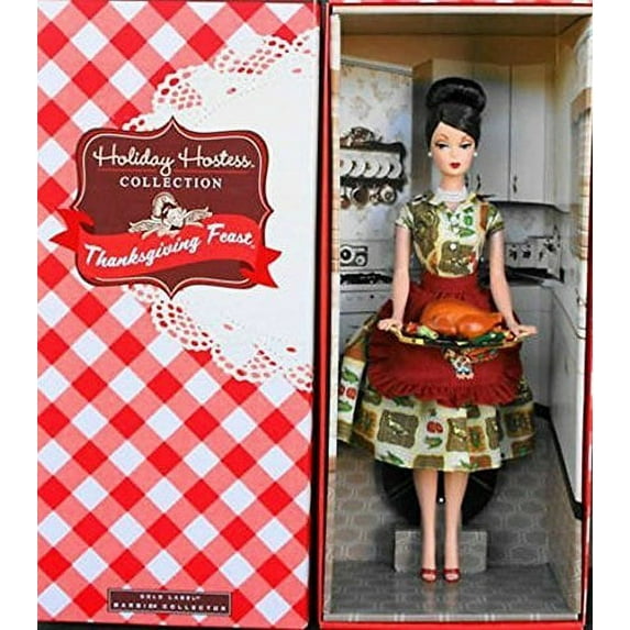 Thanksgiving Feast Barbie Doll Holiday Hostess Collection 2010 Gold ...