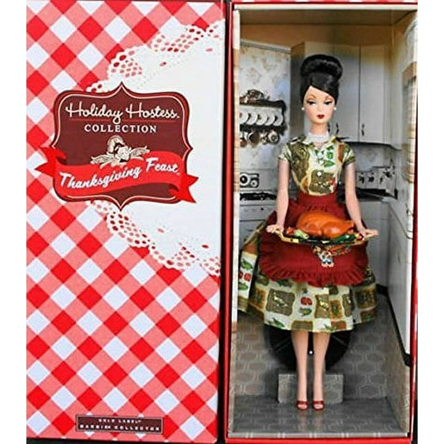 Thanksgiving Feast Barbie Doll Holiday Hostess Collection 2010 Gold ...