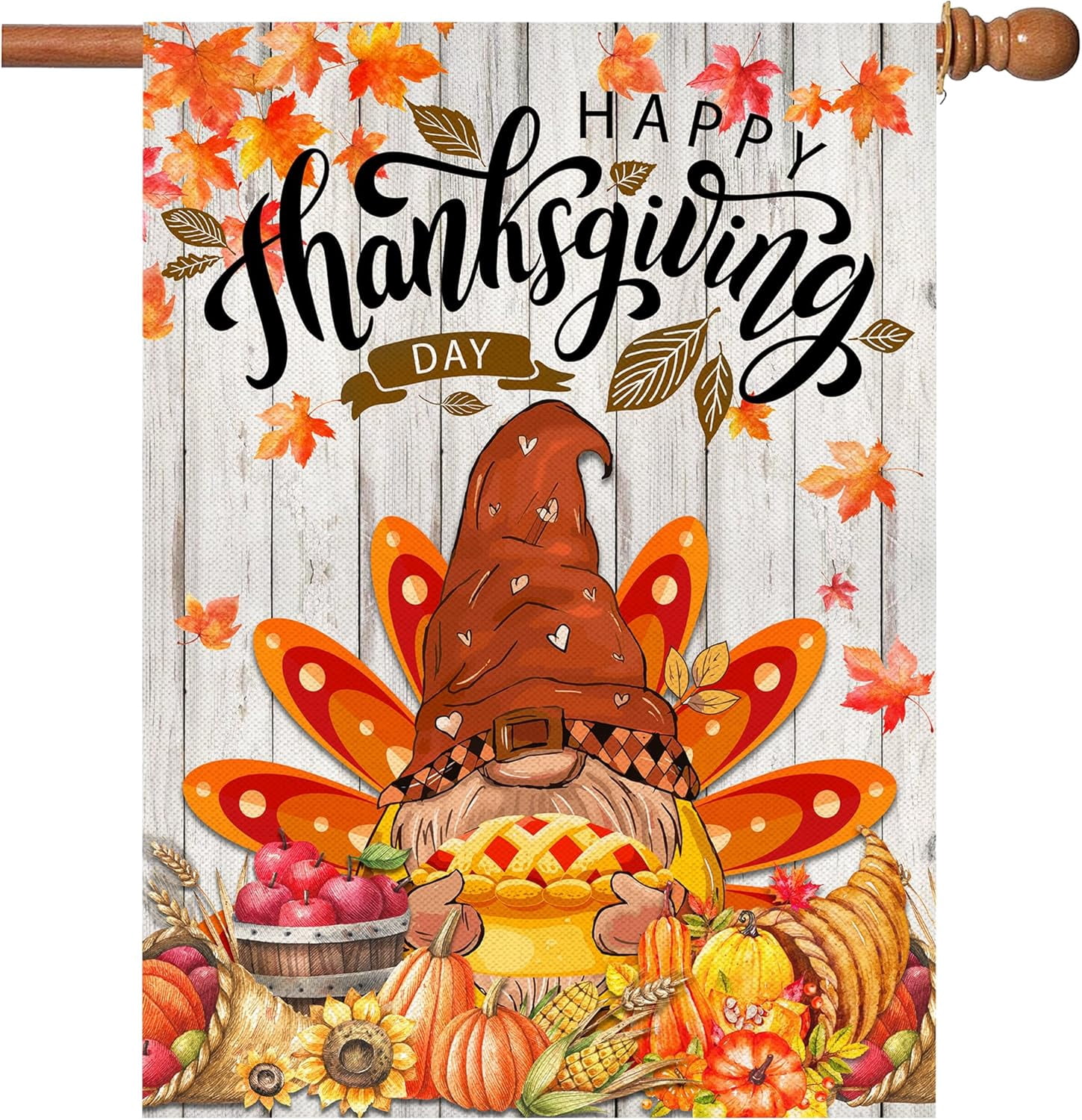 Thanksgiving Flag, Happy Thanksgiving Flags 28 x 40 Double Sided ...