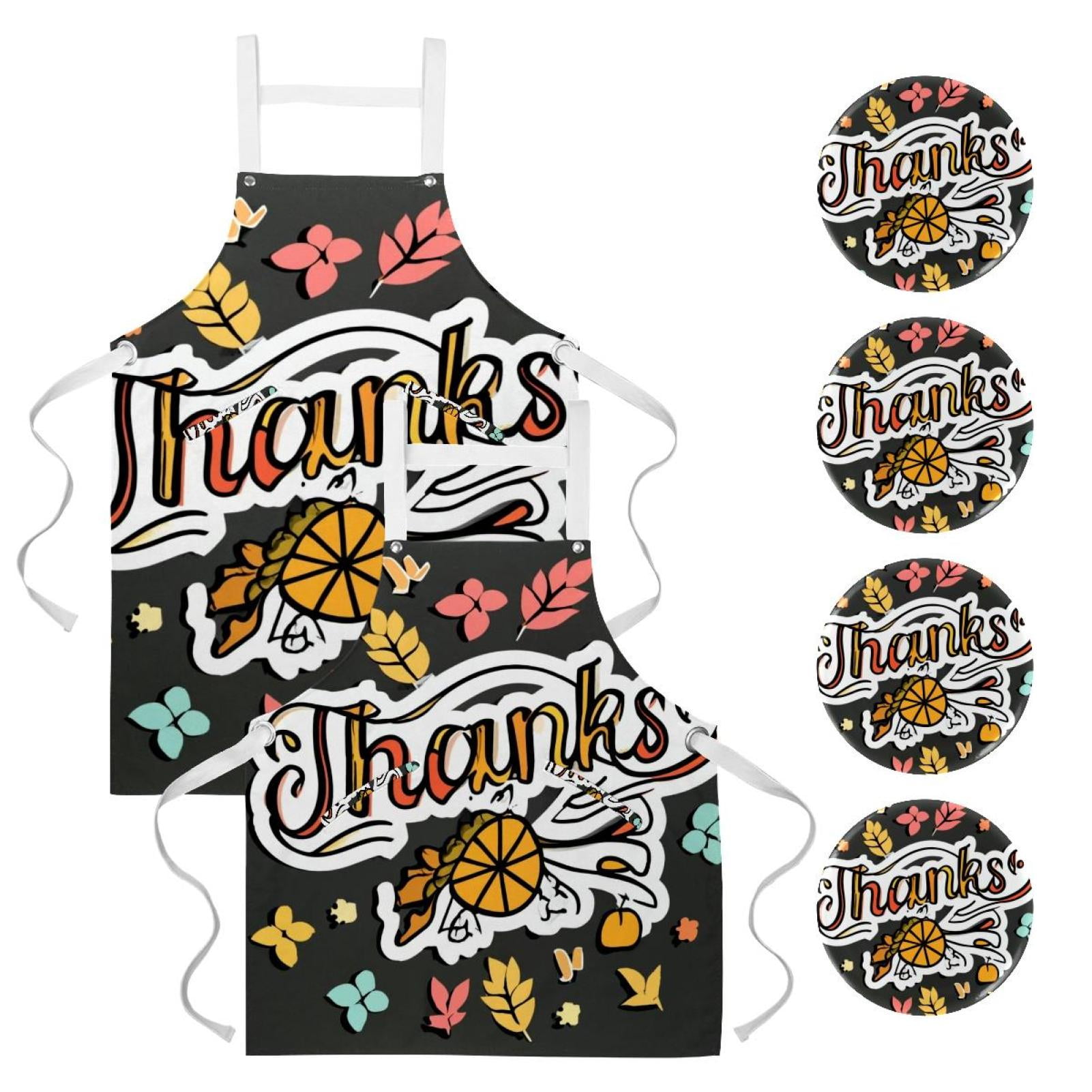 Thanksgiving Font Button Kit 2 Pack with Waterproof Pockets and Badge ...