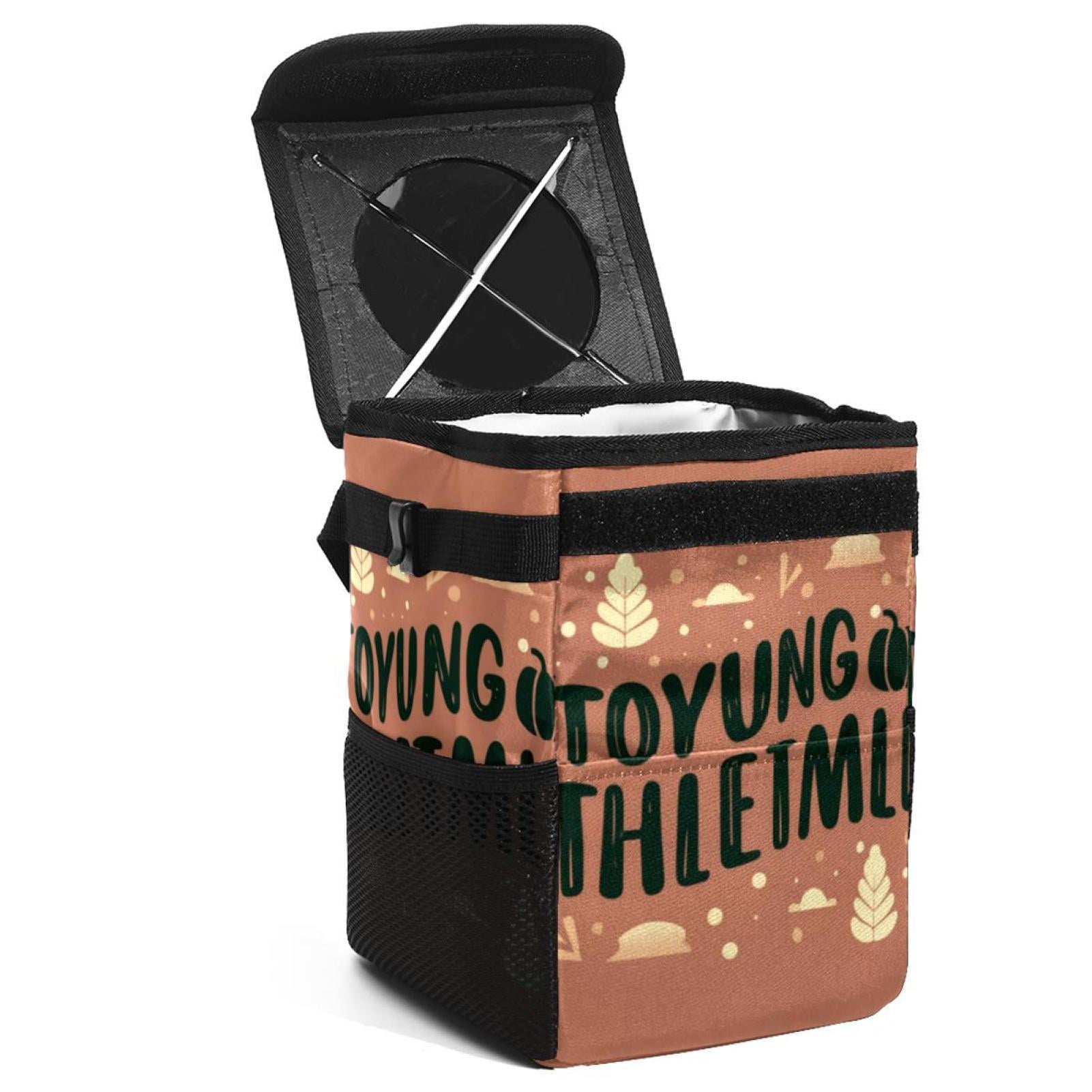 Thanksgiving Font Foldable Car Garbage Can with Lid, Leak-proof ...