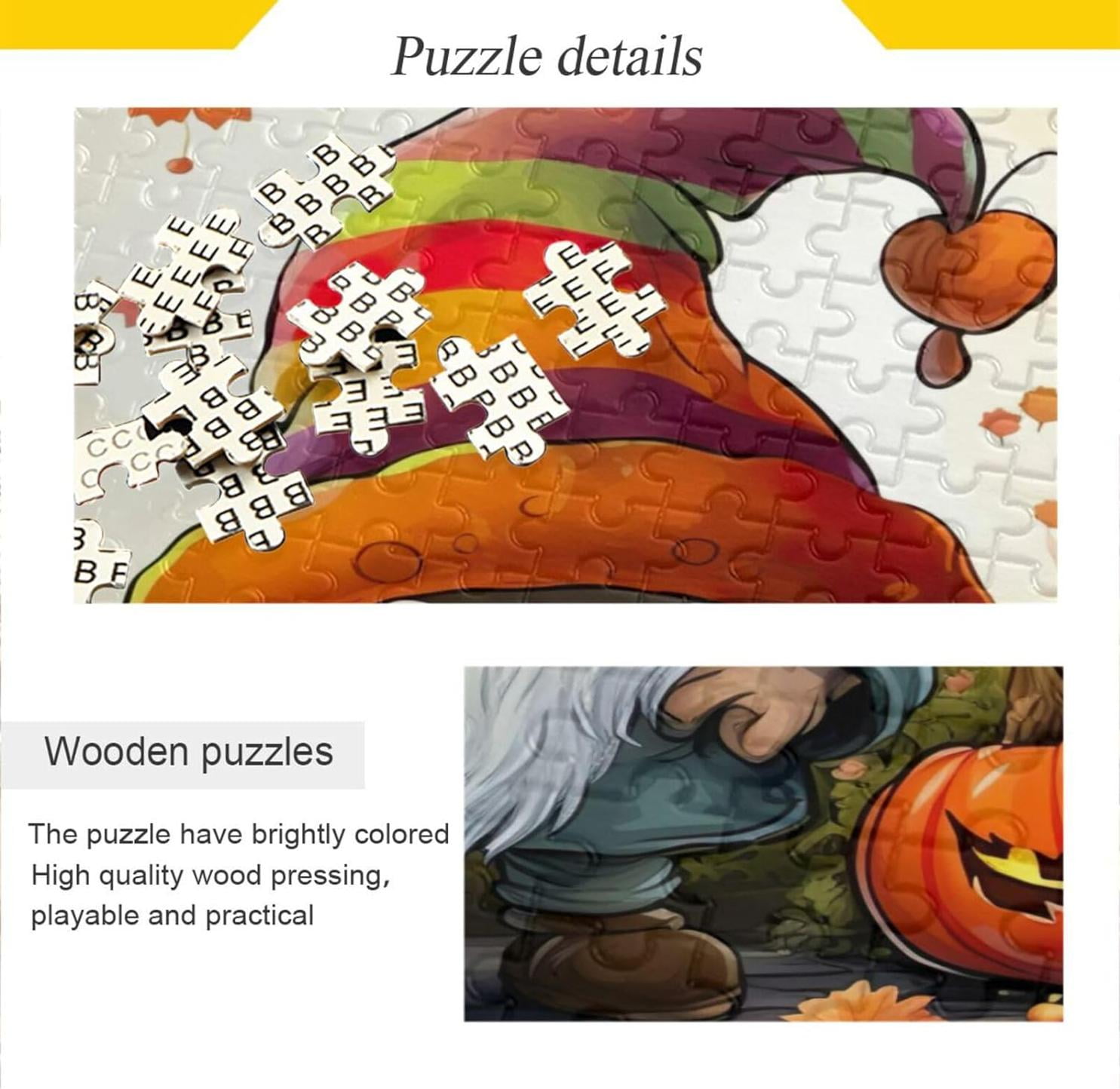 Thanksgiving Gnomes Wooden Jigsaw Puzzles, Intellectual Entertainment ...