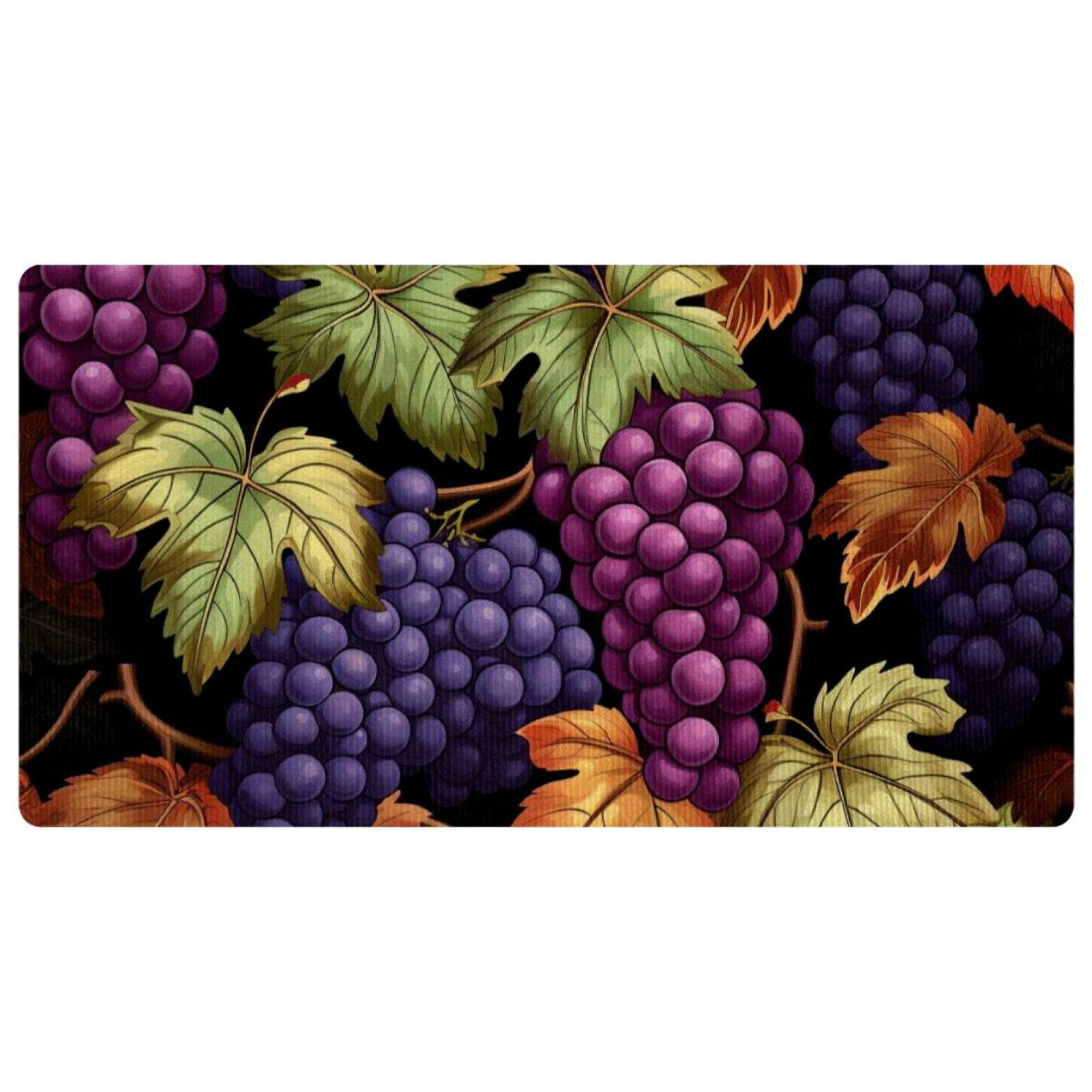 Thanksgiving Grapes Deluxe Kitchen Mats for Floor - Anti Fatigue, Large ...