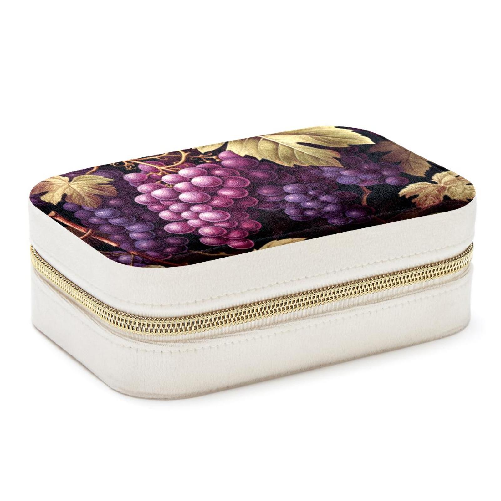 Thanksgiving Grapes Velvet Portable Decorative Box with Removable ...