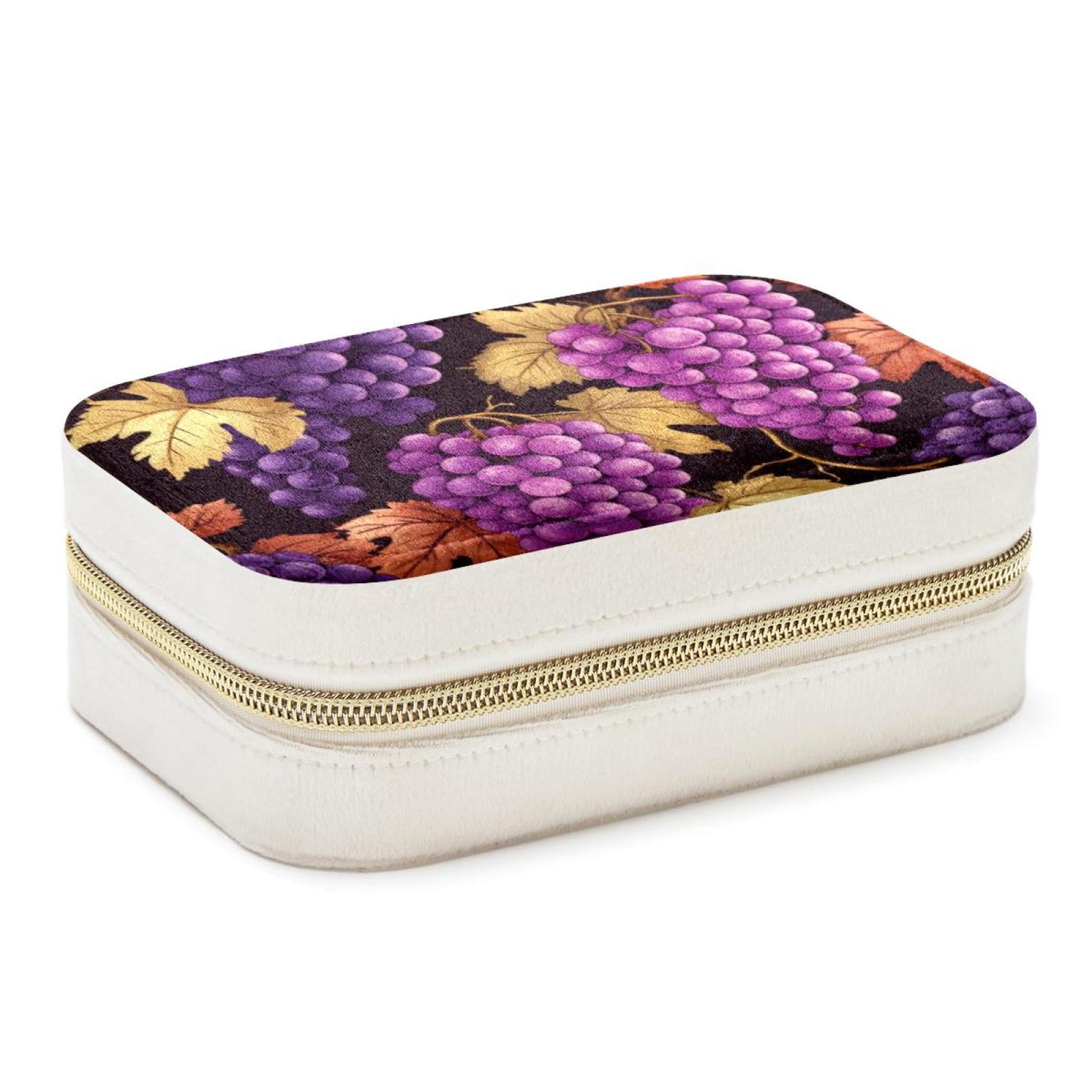 Thanksgiving Grapes Velvet Portable Jewelry Display Stand and Organizer ...