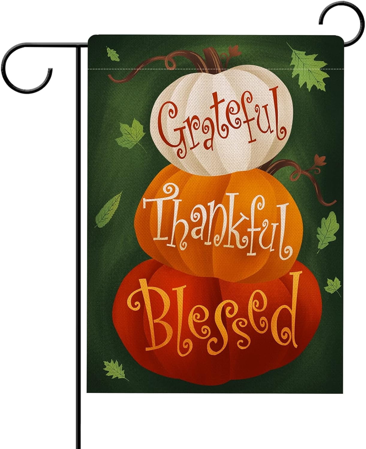 Thanksgiving Grateful Thankful Blessed Garden Flag Double Sided, Fall ...