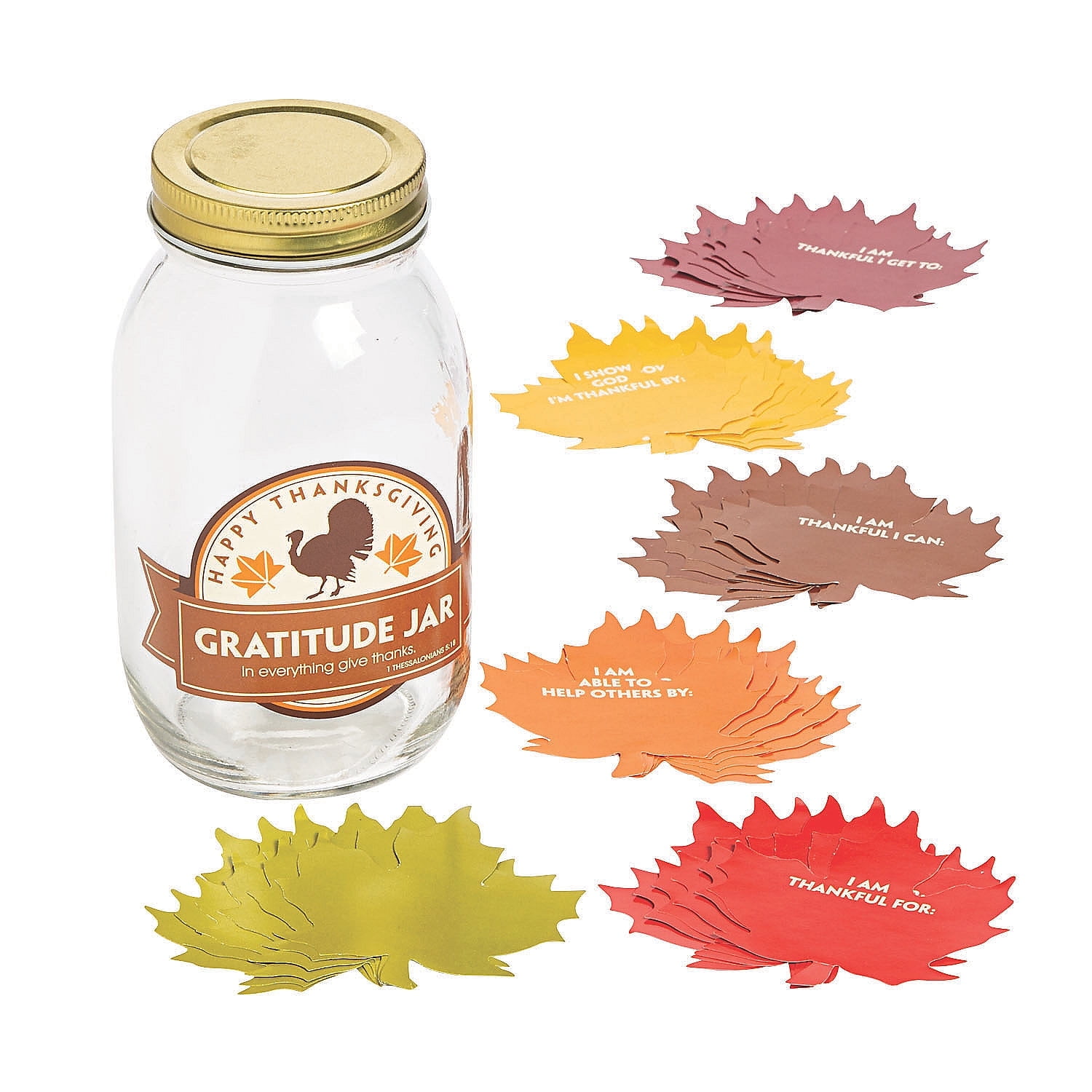 Thanksgiving Gratitude Jar - Home Decor - 1 Piece - Walmart.com