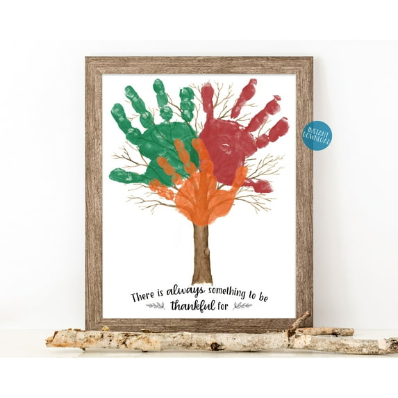 Thanksgiving Handprint Art Thankful Keepsake Printable Holiday DIY ...