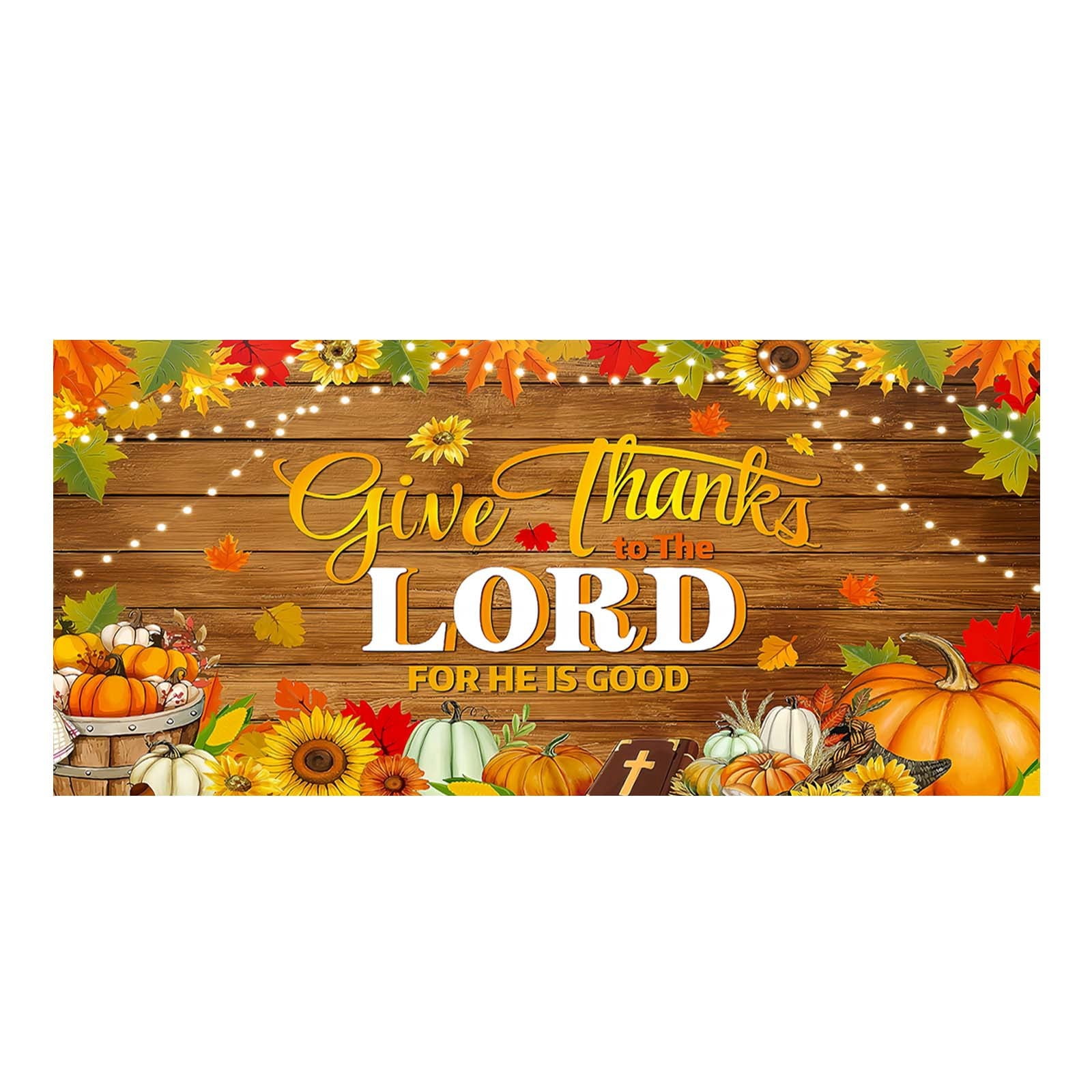 Thanksgiving Hanging Extra Large Fabric Sign Poster Background Banner ...