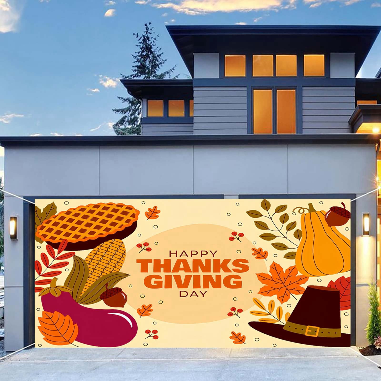 Thanksgiving Hanging Extra Large Fabric Sign Poster Background Banner ...