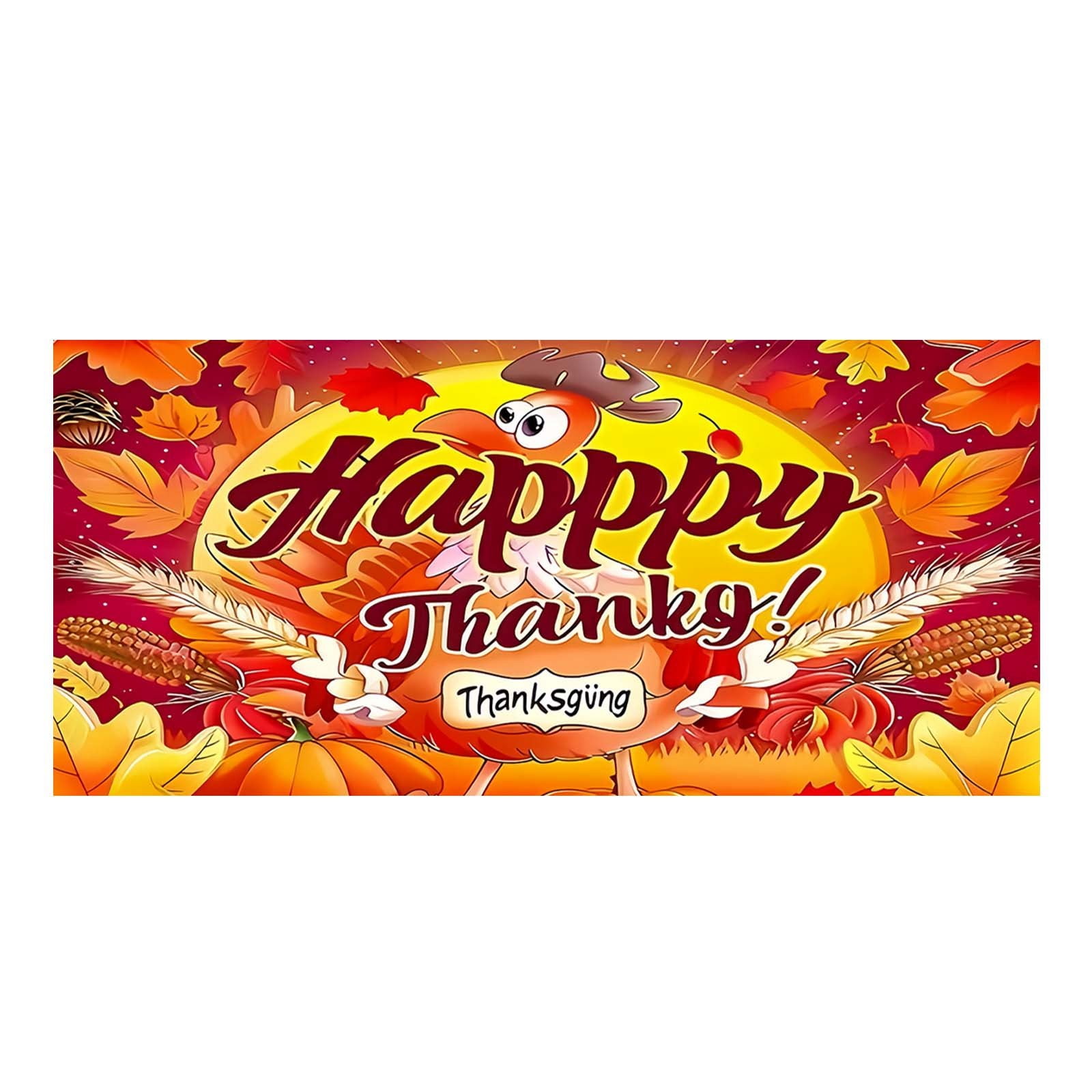 Thanksgiving Hanging Extra Large Fabric Sign Poster Background Banner ...