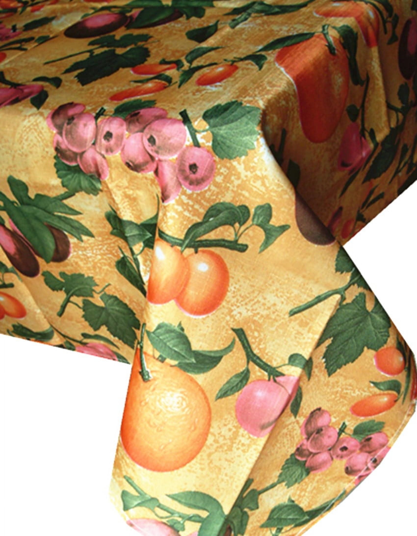 Thanksgiving Harvest Fruits Print Polyester Fabric Tablecloth Thin ...