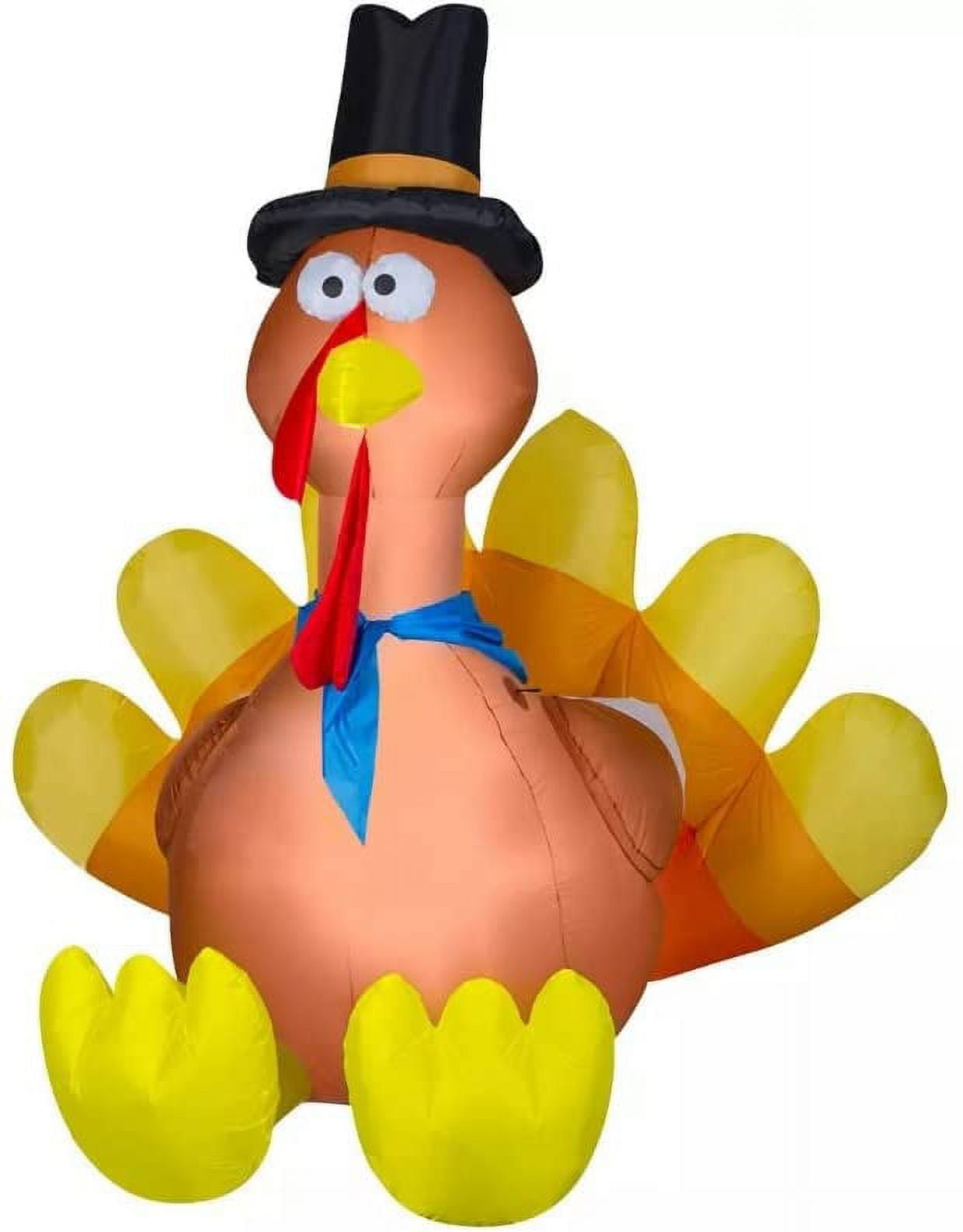 Gemmy Thanksgiving Harvest Turkey 8.5 Ft. Prelit Yard Inflatable ...