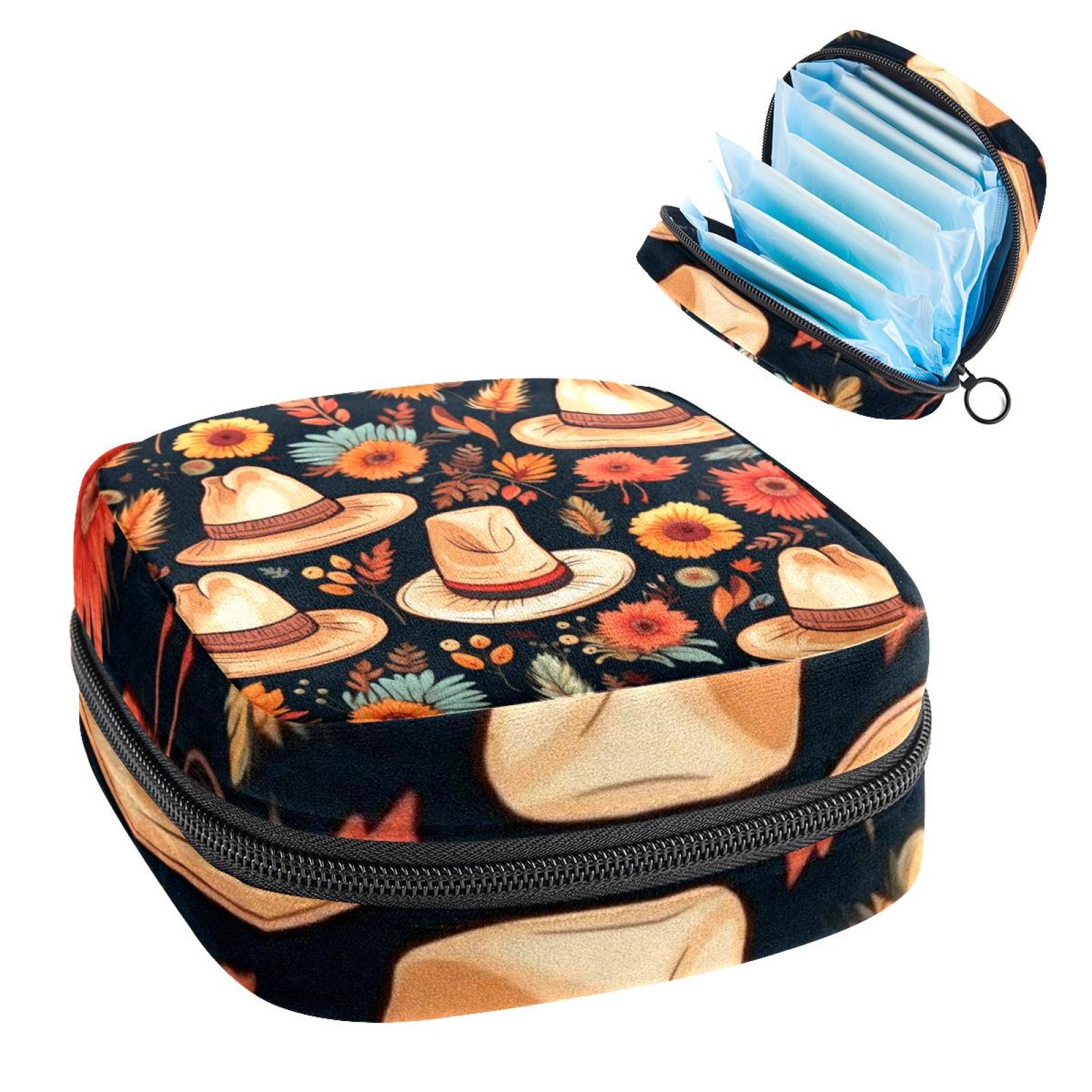 Thanksgiving Hat Pad Bag Storage Organizer Pouch for Menstrual Hygiene ...