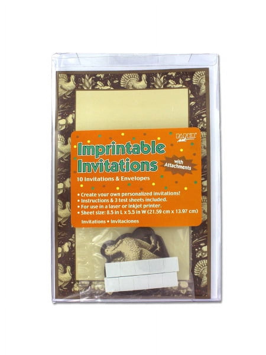 Thanksgiving Imprintable Invitations With Envelopes, 24 Count - Walmart.com