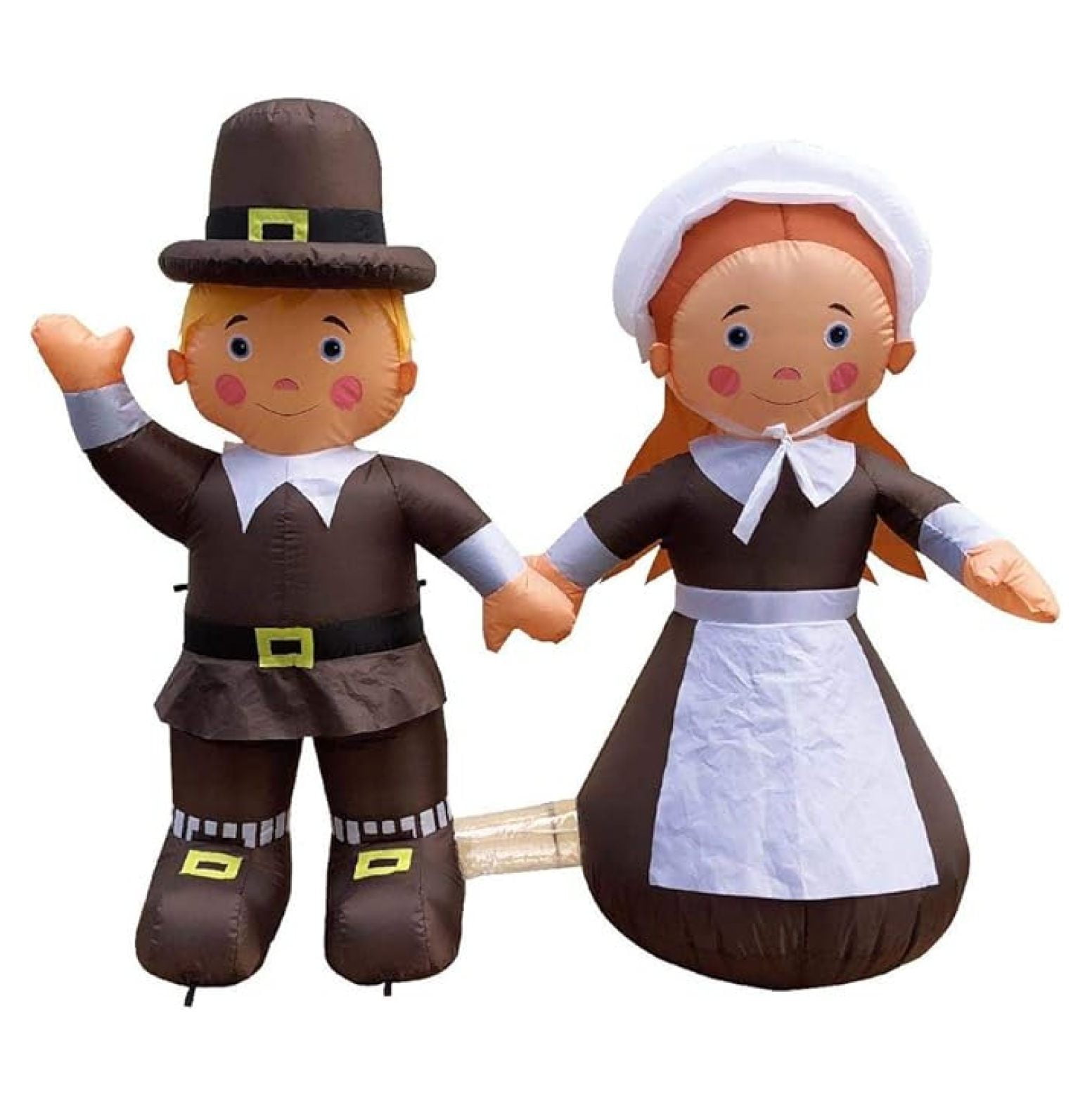 Thanksgiving Inflatable Pilgrim Boy & Girl - 4ft Airblown Yard ...