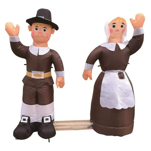 Thanksgiving Inflatable Pilgrim Couple - 4ft Man & 3.5ft Woman ...