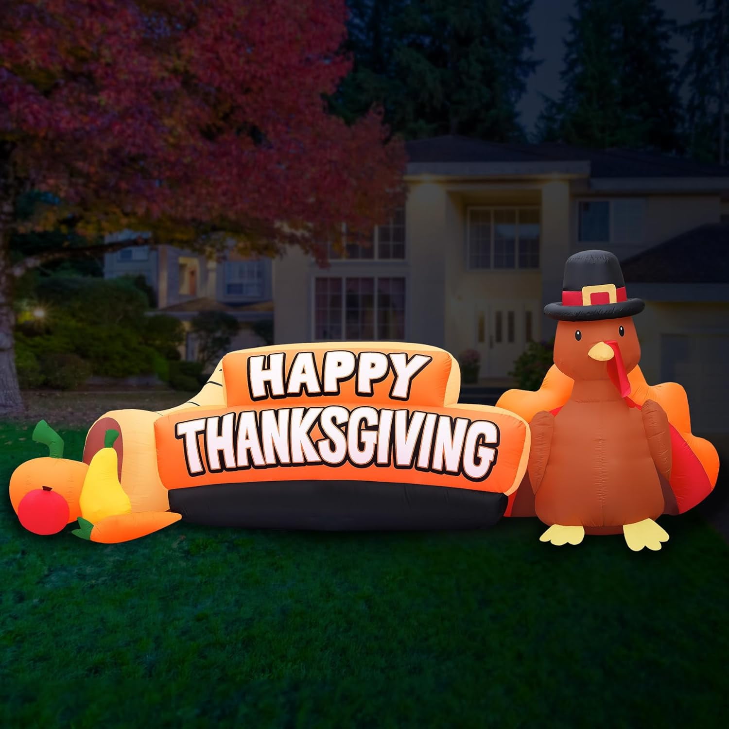 Thanksgiving Inflatables 10.5ft Thanksgiving Sign Inflatable. Large ...