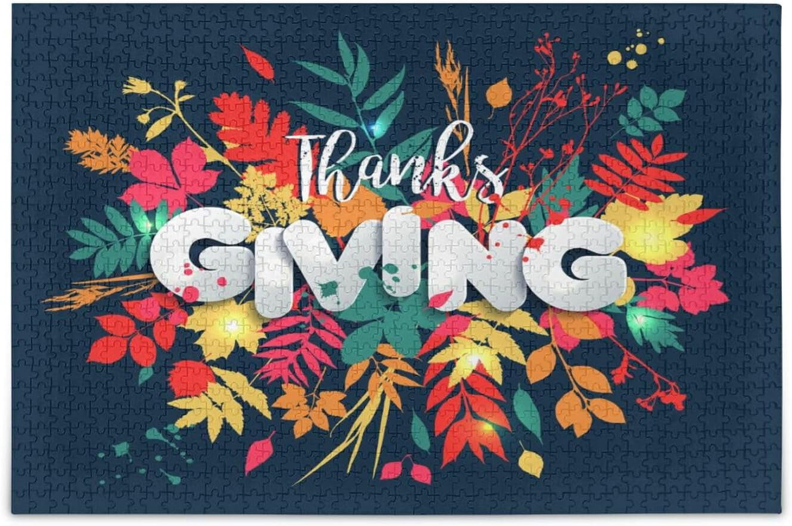 Thanksgiving Jigsaw Puzzle 500 PiecesDie-Cut Puzzle Pieces Are Easy To ...