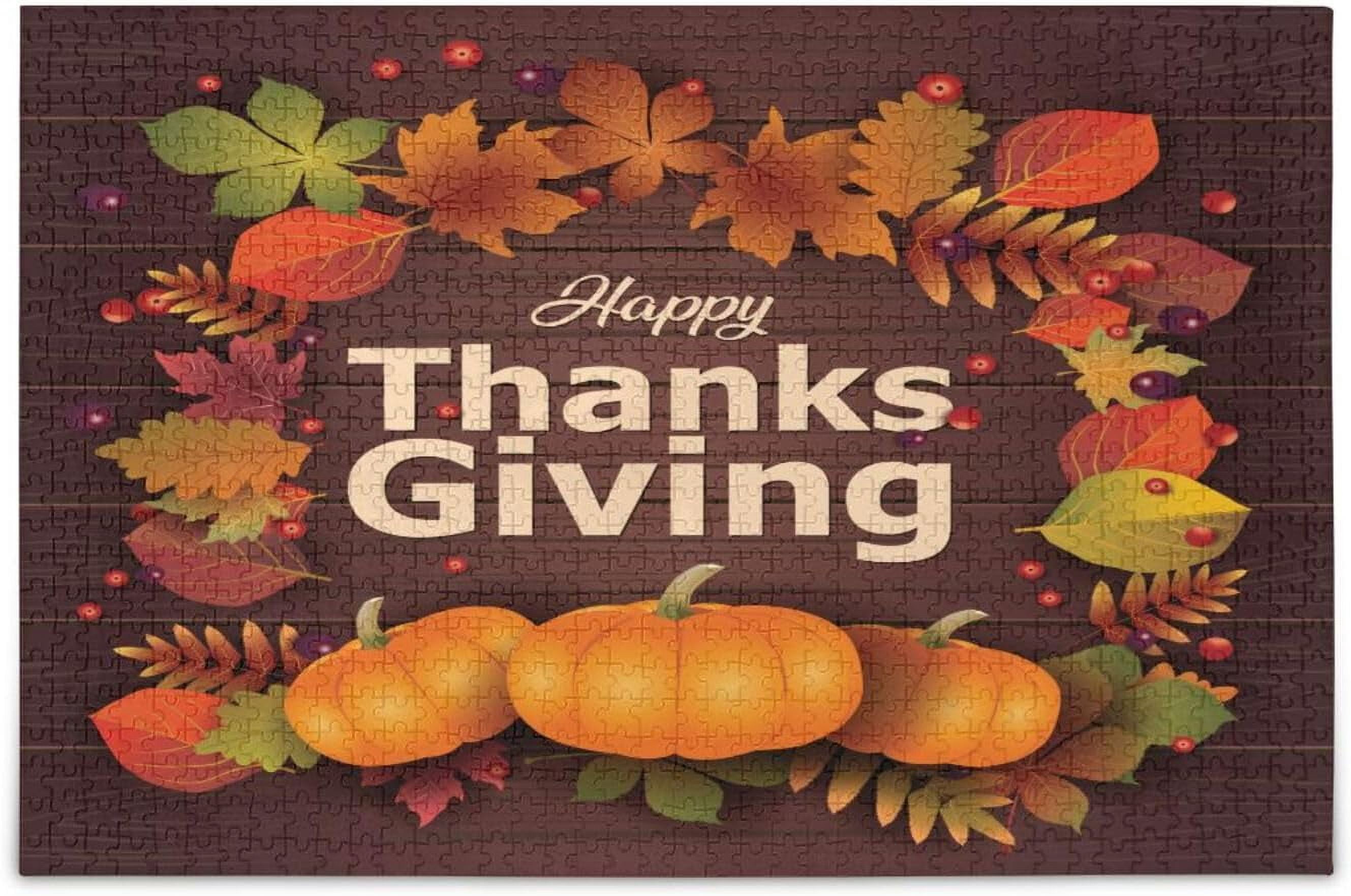 Thanksgiving Jigsaw Puzzle 500 PiecesDie-Cut Puzzle Pieces Are Easy To ...