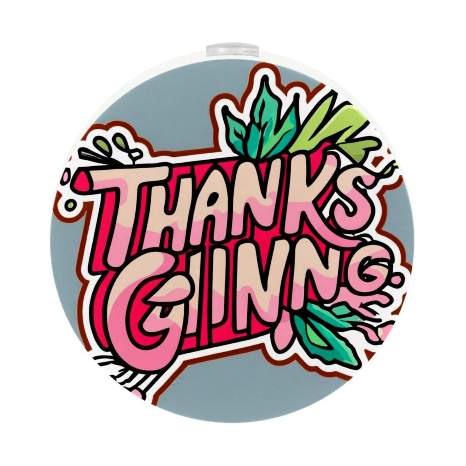 Thanksgiving LED Round Night Light (2PCS) – Energy Efficient Plug-in ...