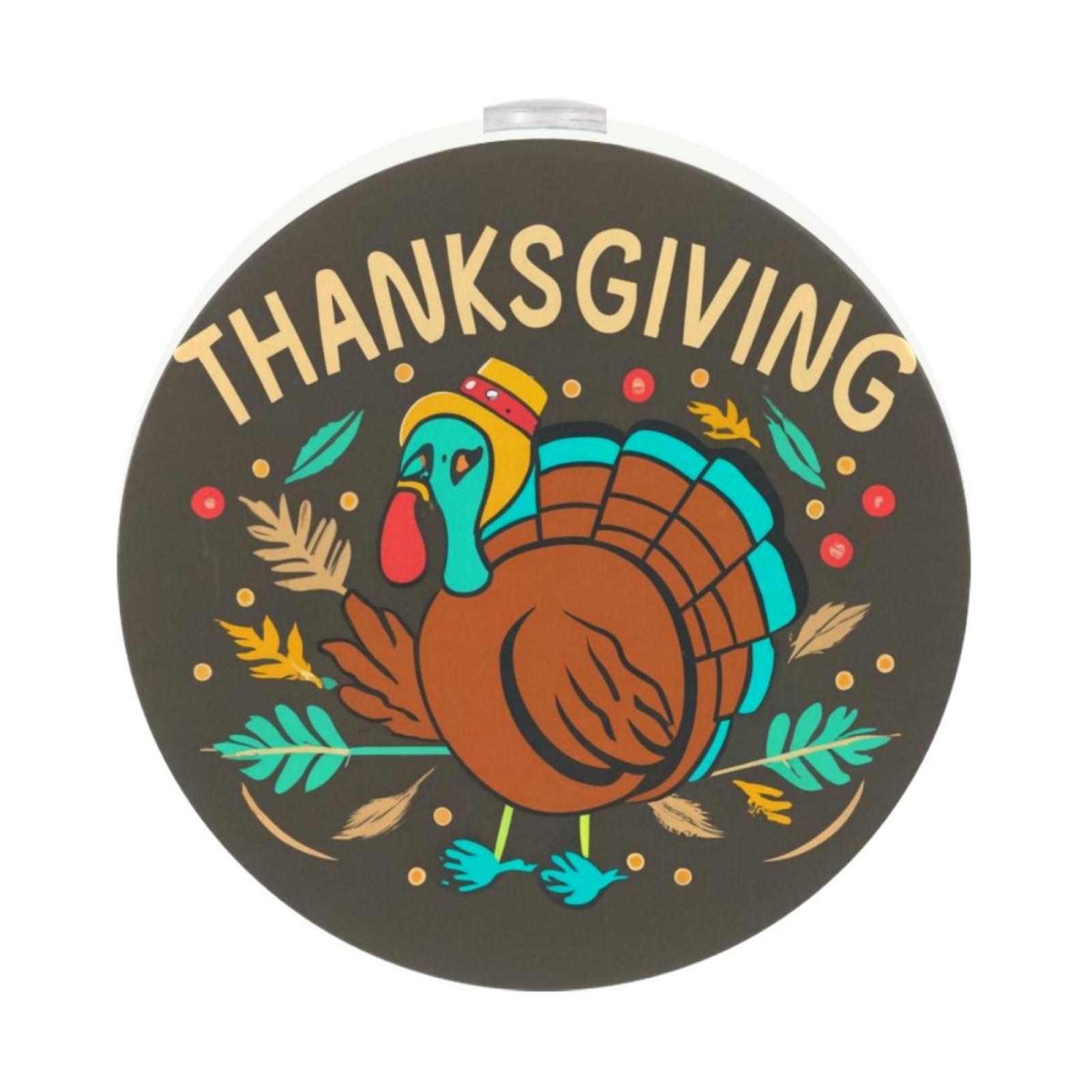 Thanksgiving LED Round Night Light-2PCS, Plug-in Mini Wall Socket Soft ...