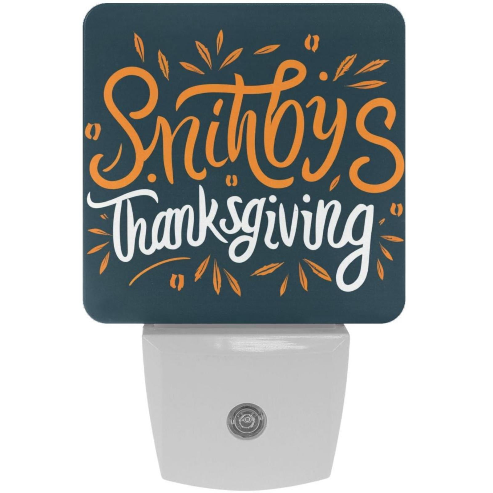 Thanksgiving LED Square Night Lights - Modern and Versatile Plug-in ...