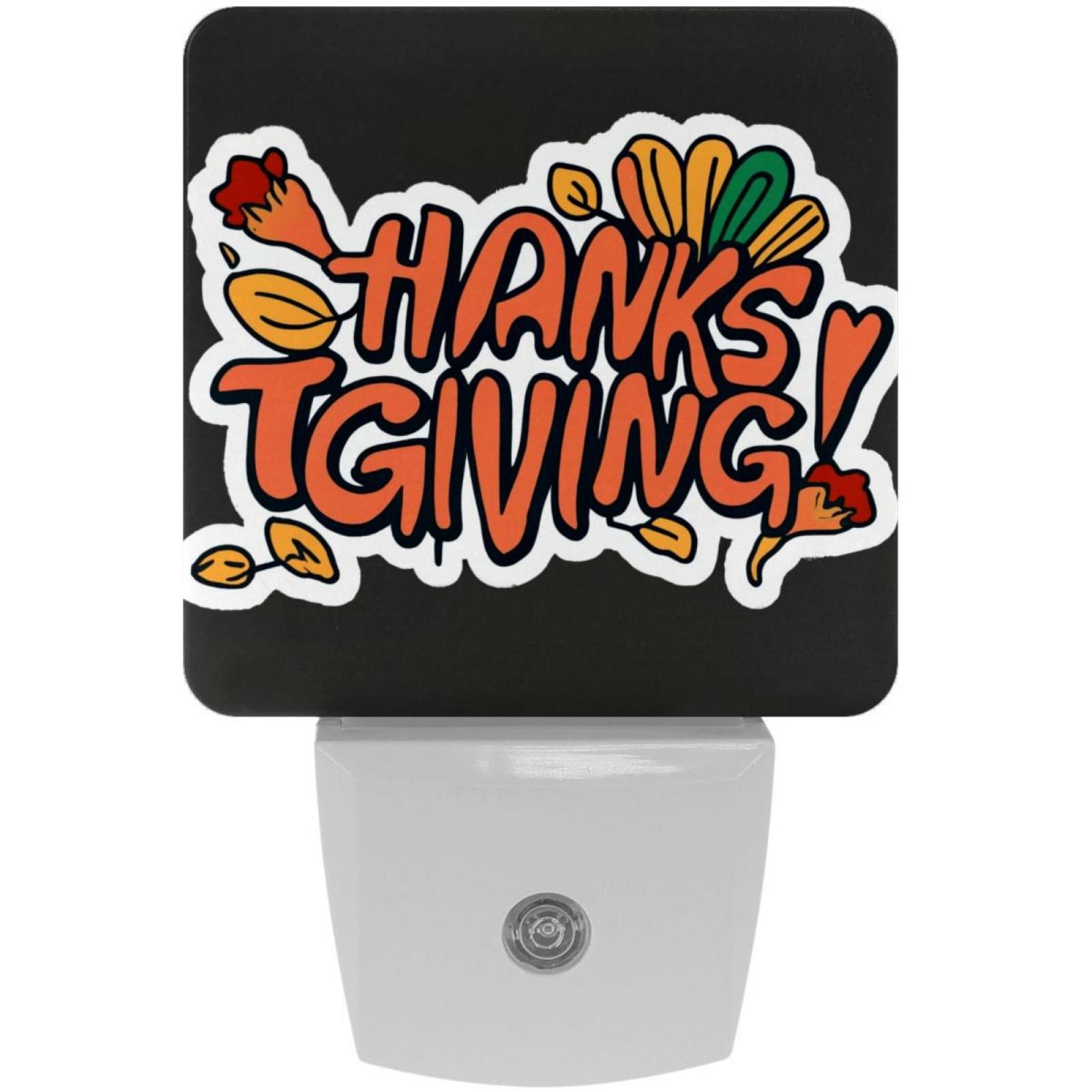 Thanksgiving LED Square Night Lights - Stylish and Convenient ...