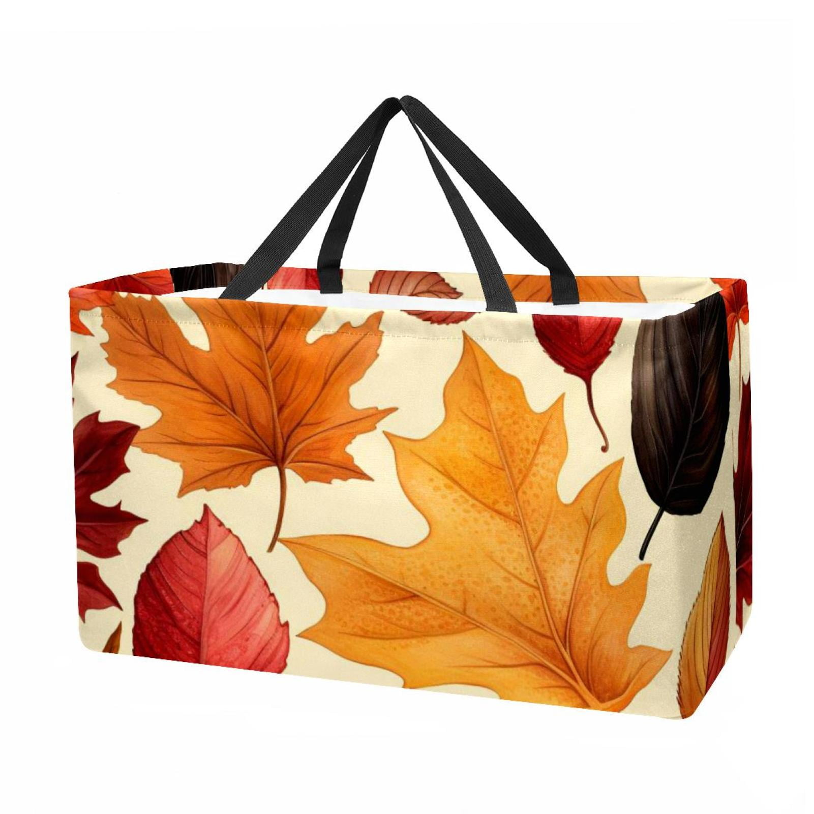 Thanksgiving Leaves Large Foldable Oxford Cloth Storage Bin ...