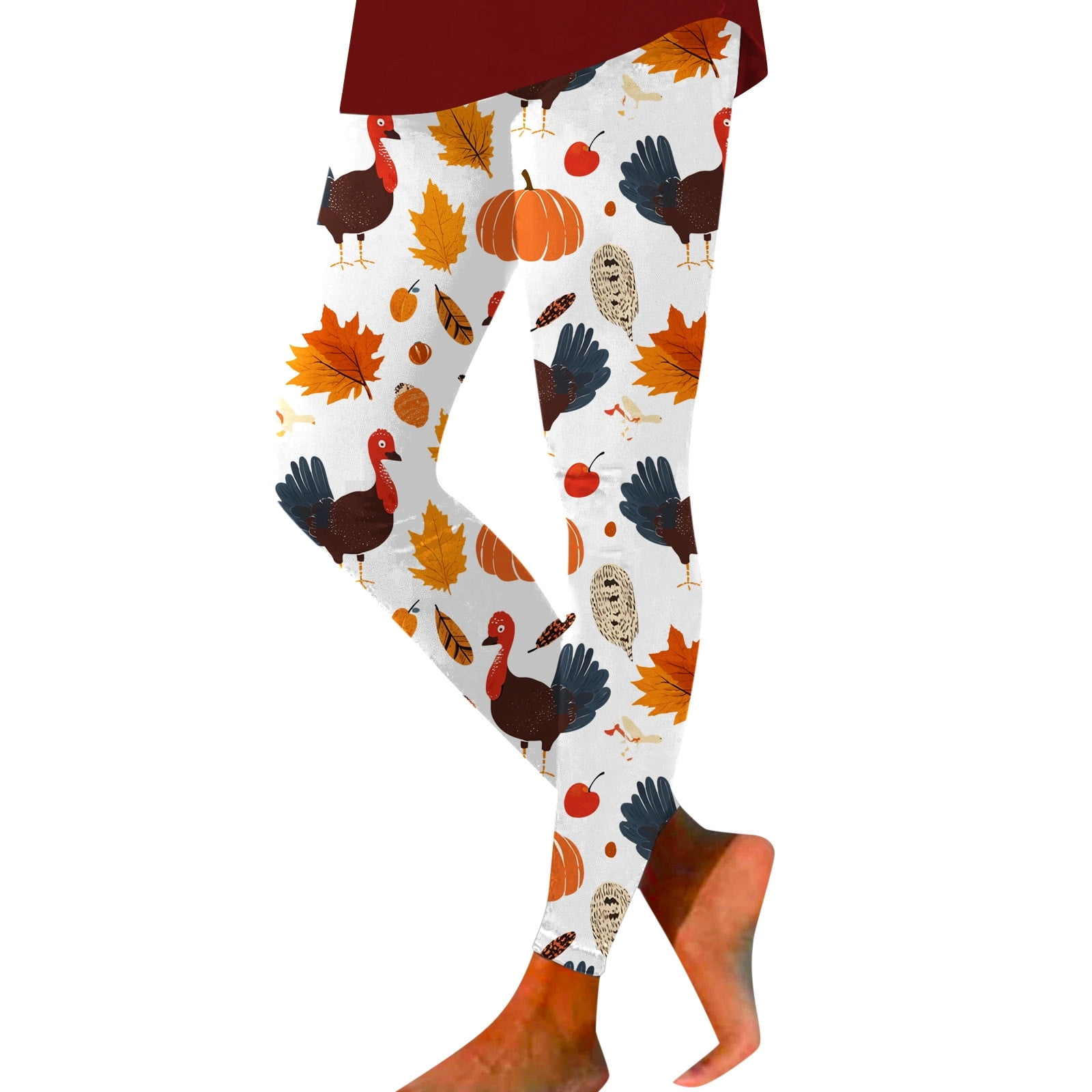 Thanksgiving Leggings for Women 2025 High Waisted Festive Graphic ...