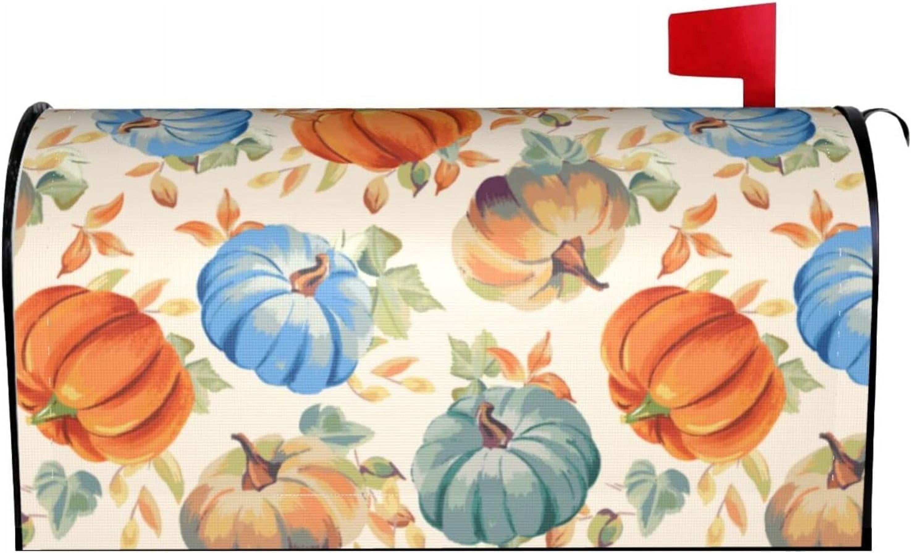 Thanksgiving Mailbox Cover Magnetic Autumn Pumpkins Maple Leaves ...